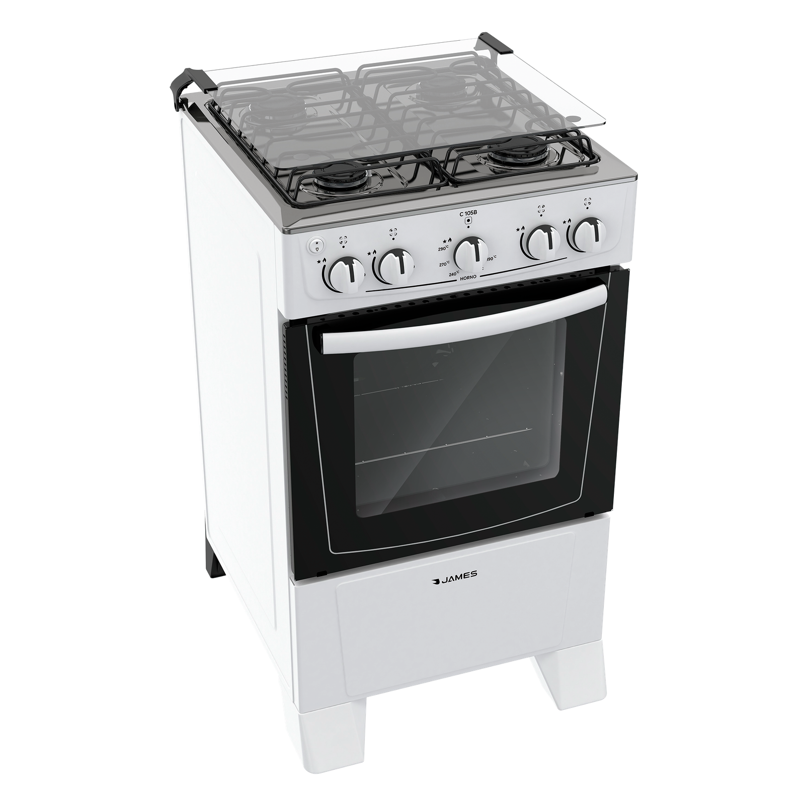 Cocina a Gas James 4 Hornallas Blanco C 105 B BLANCO - Mega Luna