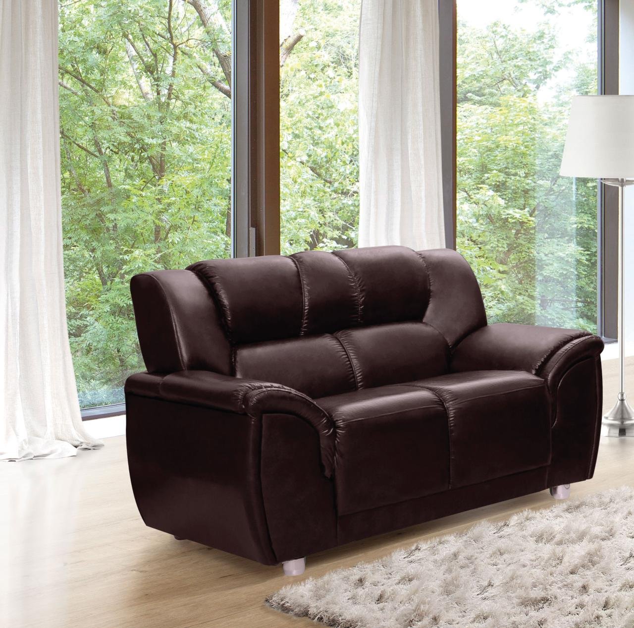 Sofá Córdoba 2 Cuerpos Marrón - Mega Luna